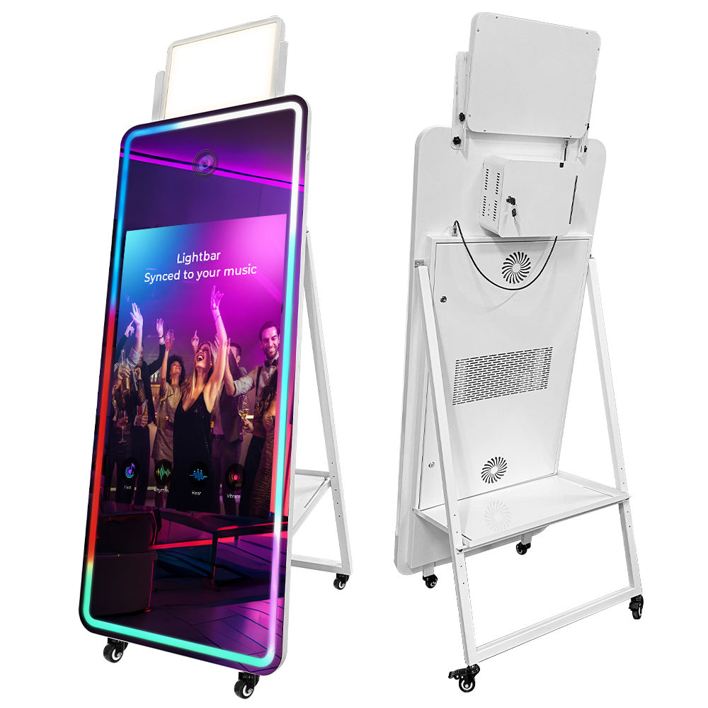 70'' Mirror Photo Booth: Camera, Printer, And Touch Screen Kiosk, High ...