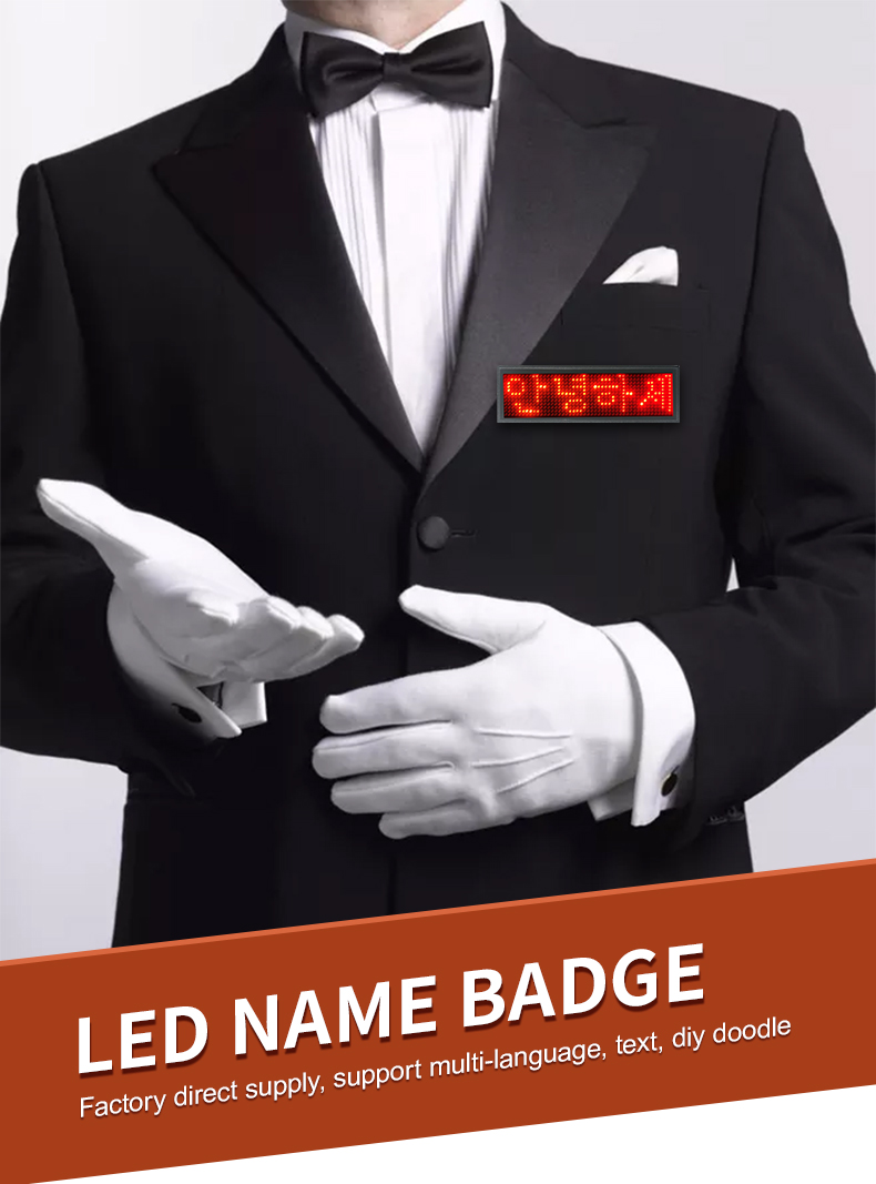 Diy Rechargeable Led Name Tag: Programmable Scrolling Text For Custom ...