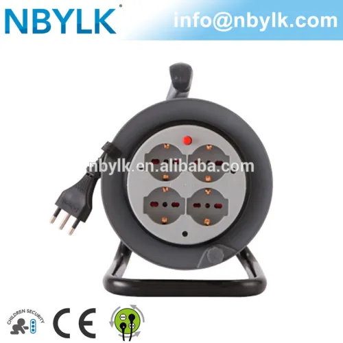 Euro Italian Cable Reel Mini Extension Cable Cords+4sockets With Fix ...
