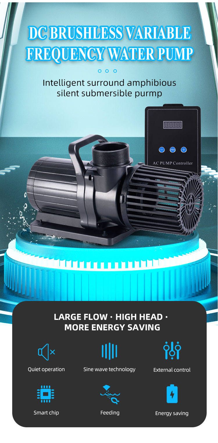 Dc 9000l/h 75w Submersible Aquarium Water Pump For Fish Tanks And Ponds ...