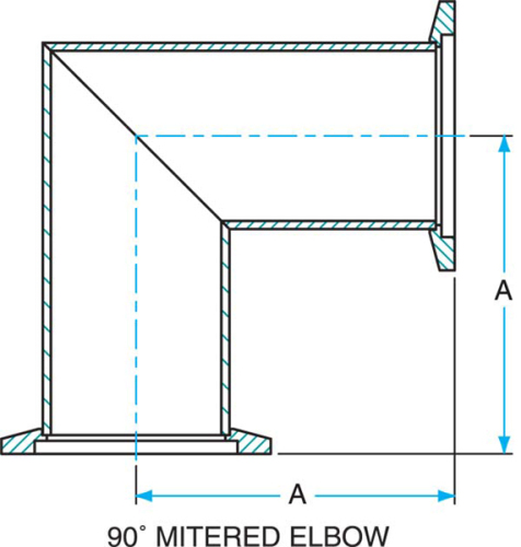 Kf 90degree Miter Elbow Ss304, High Quality Kf 90degree Miter Elbow ...