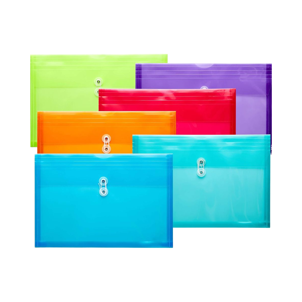 Fanwu 1-1/4 Inch Expansion Side Load Clear File Folders - Legal Size, 6 ...