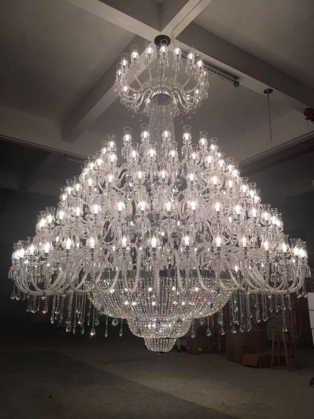 Customized Made Magnificent Fancy Hotel Crystal Chandelier, High ...