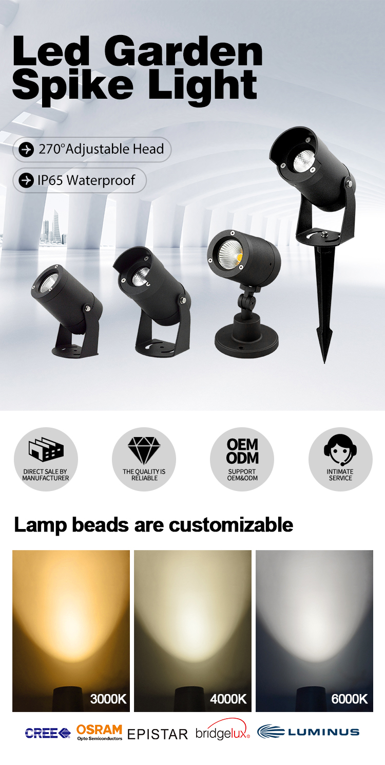 Led Garden Spike Spotlight หัวปรับ Ip65 กันน้ำกันน้ำ คุณภาพสูง Led ...