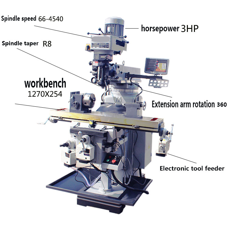 X6325 Heavy Duty Vertical Turret Milling Machine With Automatic ...