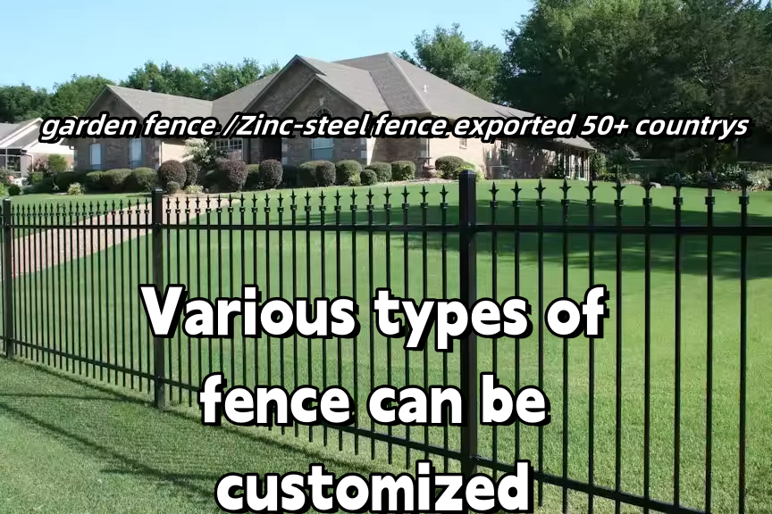 Black Square Tube Metal Fence Panel - 6ft X 8ft Ornamental Residential ...