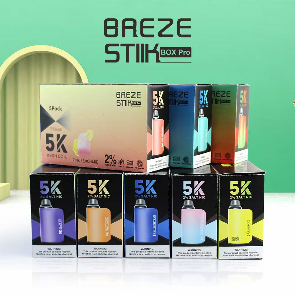 Breze Stiik Box Pro 5000 Puffs Vape Wholesale คุณภาพสูง Breze Stiik Box ...
