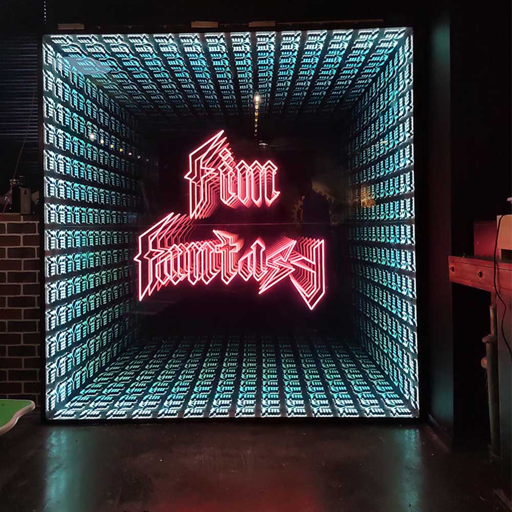 Extra Large Rgb Led Infinity Mirror Neon Sign: Table Illusion, Neon ...