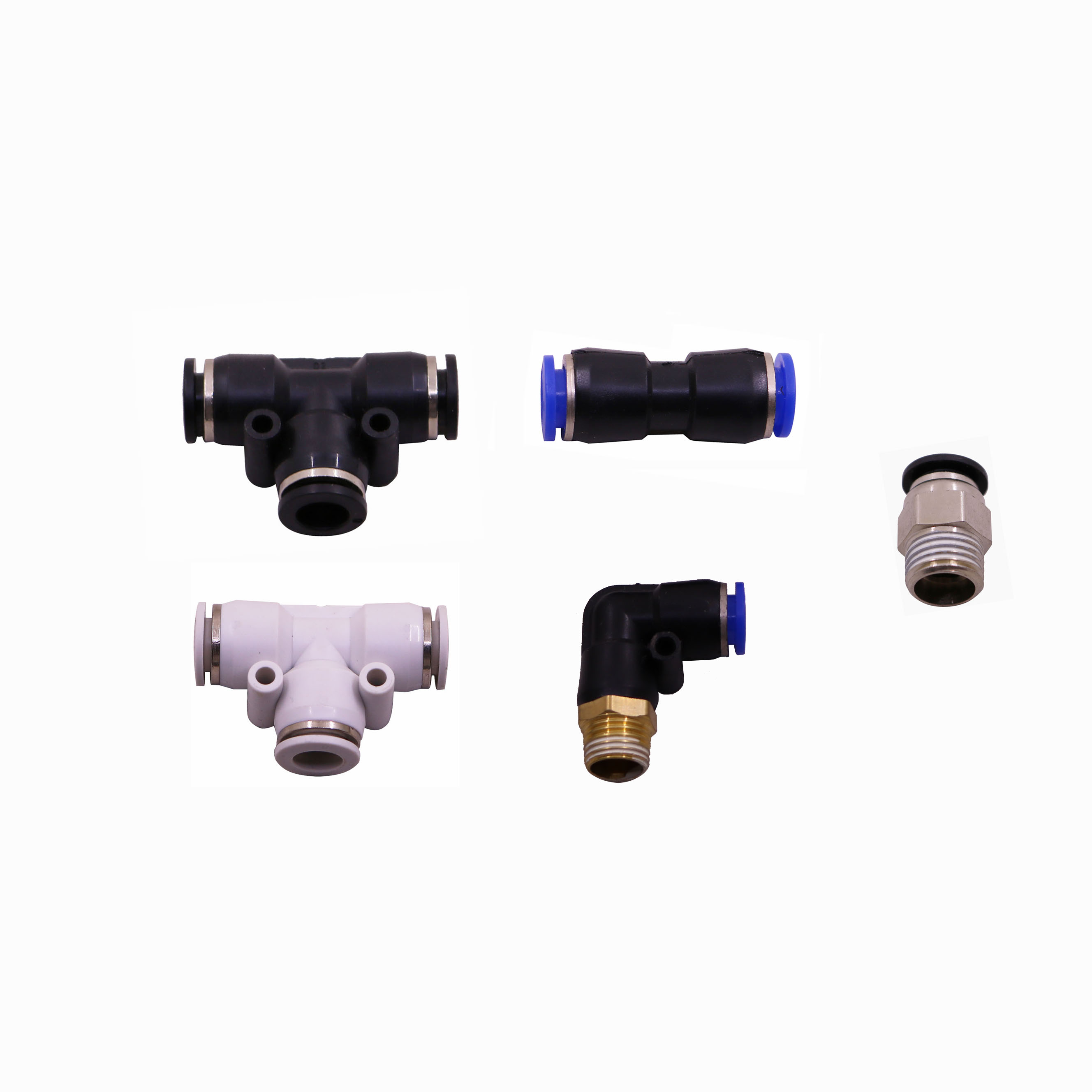 T-type Pneumatic Parts Quick Disconnect Push-to-connect Plastic Three ...