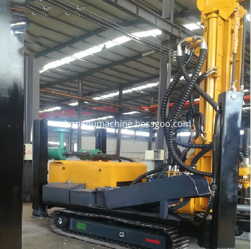 400m Crawler-mount Rotary Hydraulic Borewell Drilling Rig, kualitas ...