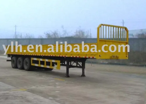 Bi-axle Semi-trailer With Sidewall, High Quality Bi-axle Semi-trailer ...
