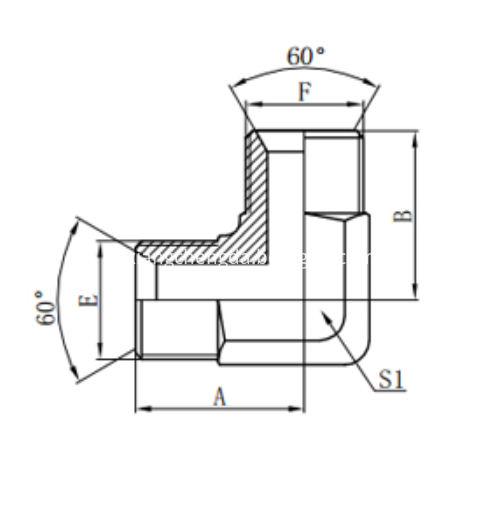 1b9 Hydraulic Bsp 90 Degree Elbow Male Adapter, High Quality 1b9 ...