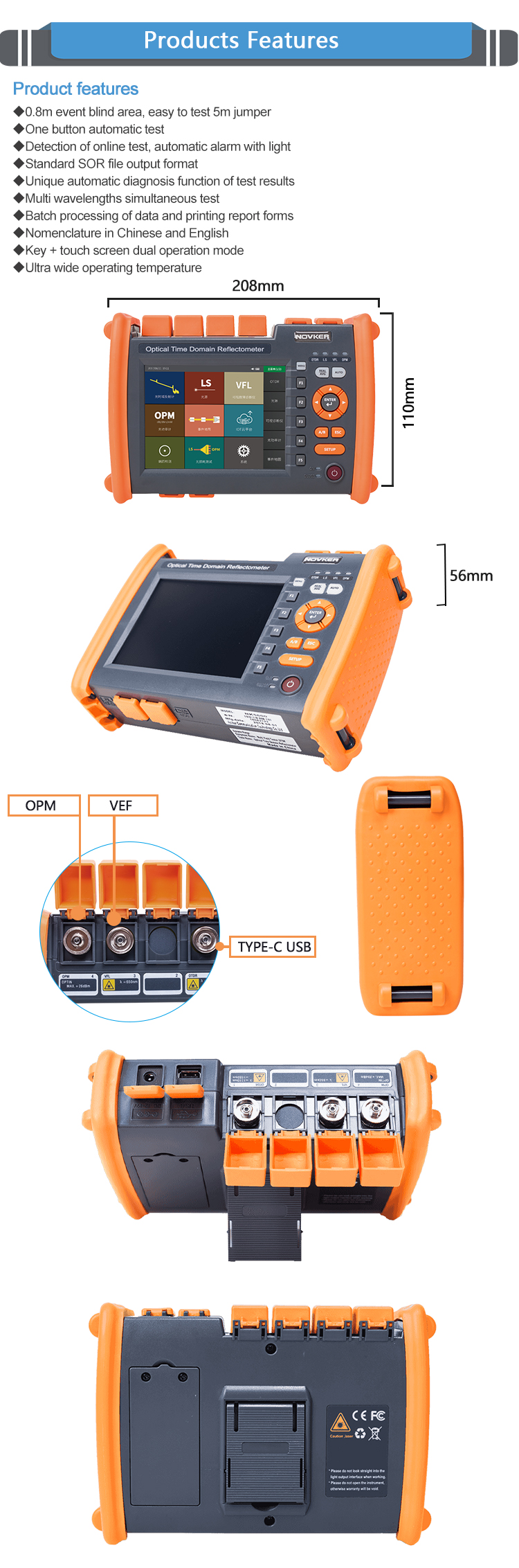 Mini Handheld Nk5600 Otdr Tester Reflektometer, High Quality Mini ...