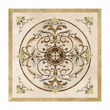 Water Jet Pattern Marble In Square Shape, With Polished Surface Finish ...