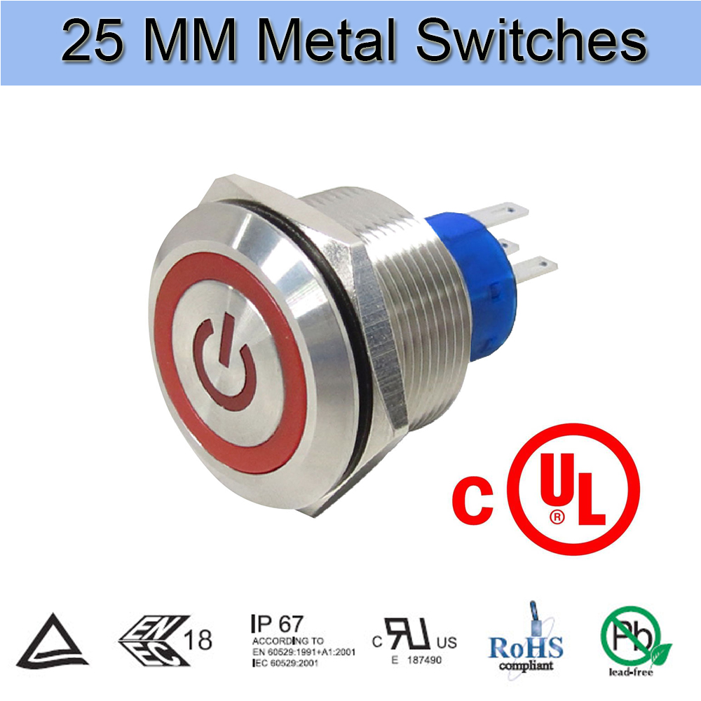 Offer 25Mm Metal Switches,25Mm Anti-Vandal Switch,Waterproof Metal ...
