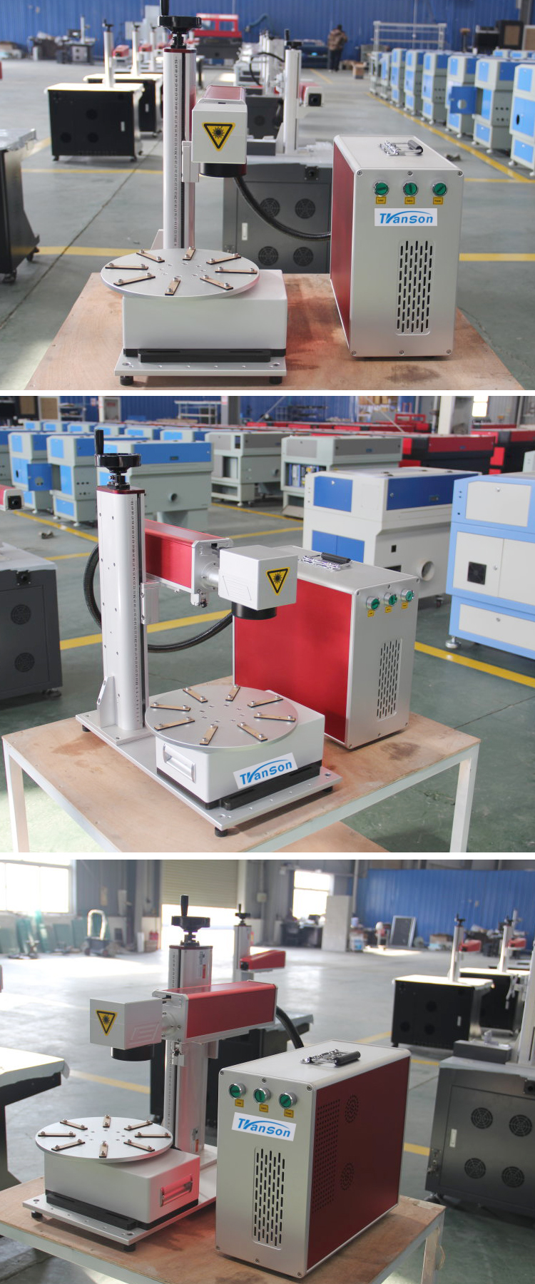 Rotary Worktable Pen Fiber Laser Marking Machine, High Quality Rotary ...