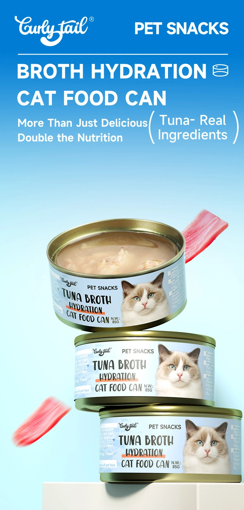 Pet snacks tuna broth hydration cat food can China Manufacturers ...