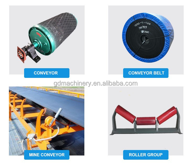 Rubber Belt Conveyor Rollers: Return Rollers And Load Carriers, High ...