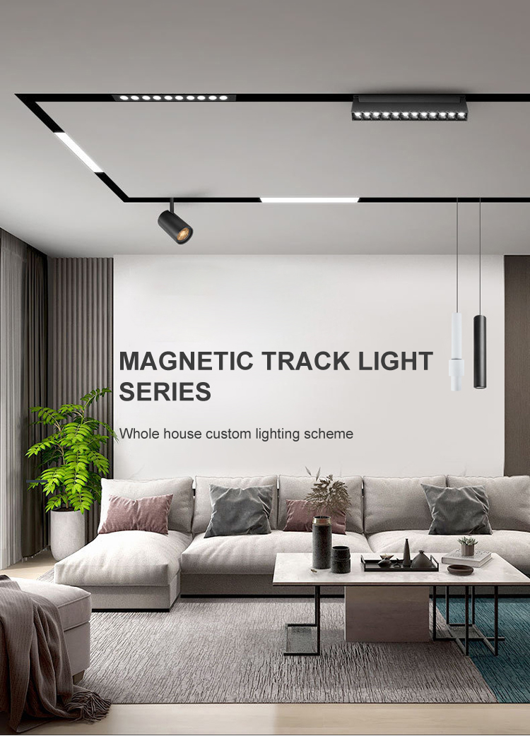 48v Magnetic Track Light System With Aluminum Recessed Track - New ...
