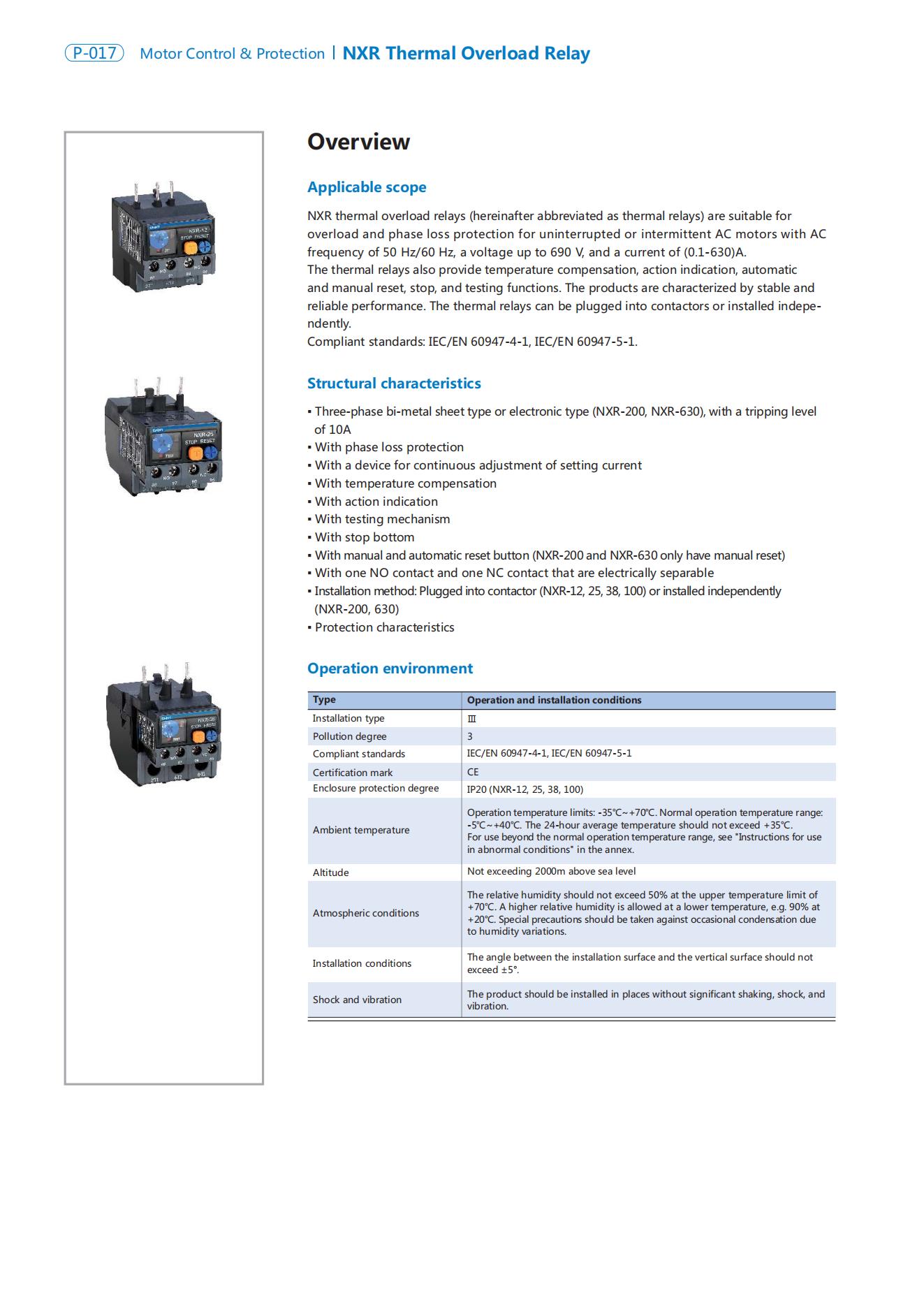 Chint Nxr-25 9~13a 3p 50/60hz Phase Failure Protection Overload Relay ...