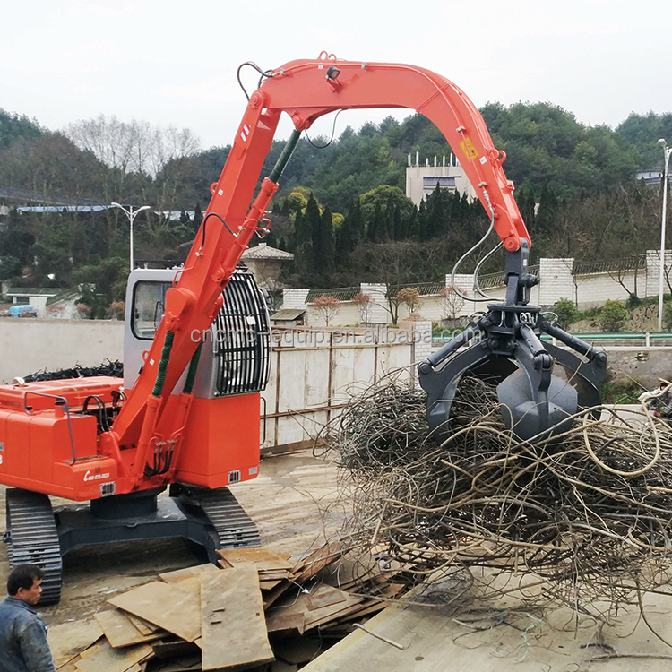 Mobile Hydraulic Scrap Grab Steel Garbage Chute Cleaning Machine 43 Ton ...
