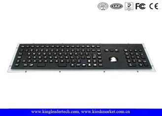 103 Keys Kiosk Black Metal Keyboard With Trackball For Pane, High ...