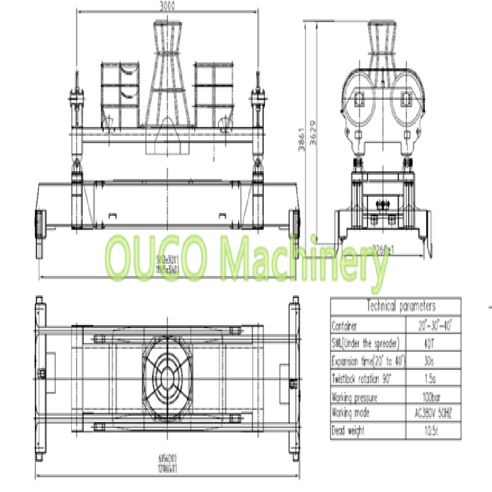 Electro Hydraulic Lifting Spreader For Standard Container, High Quality ...