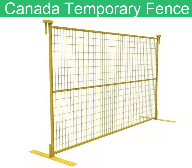 Portable Retractable Yellow Powder Coated Temporary Fence 6ft X 10ft ...