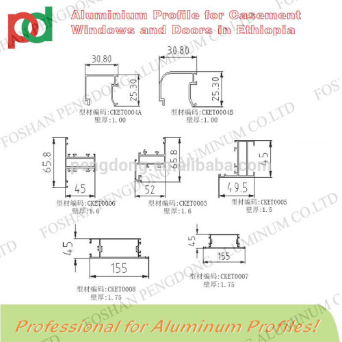 Aluminium Profiles For Aluminium Casement Windows And Doors In Ethiopia ...