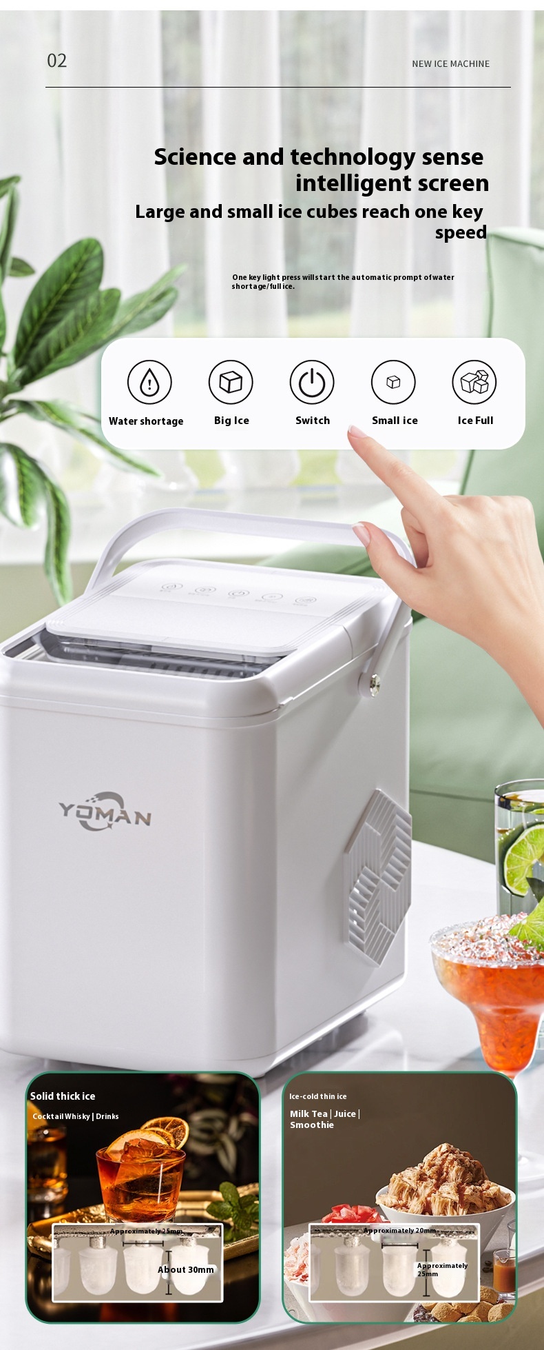 Mini Automatic Self-cleaning Ice Maker - Low Power Usb Home Ice Machine ...