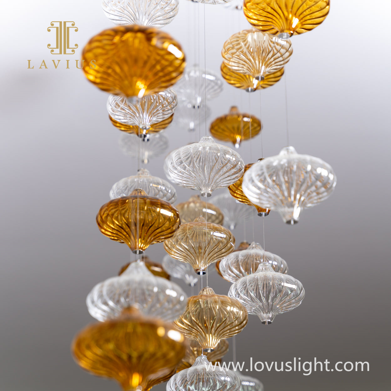Screw Cap Villa Chandelier Yellow And White Custom Chandelier Modern ...