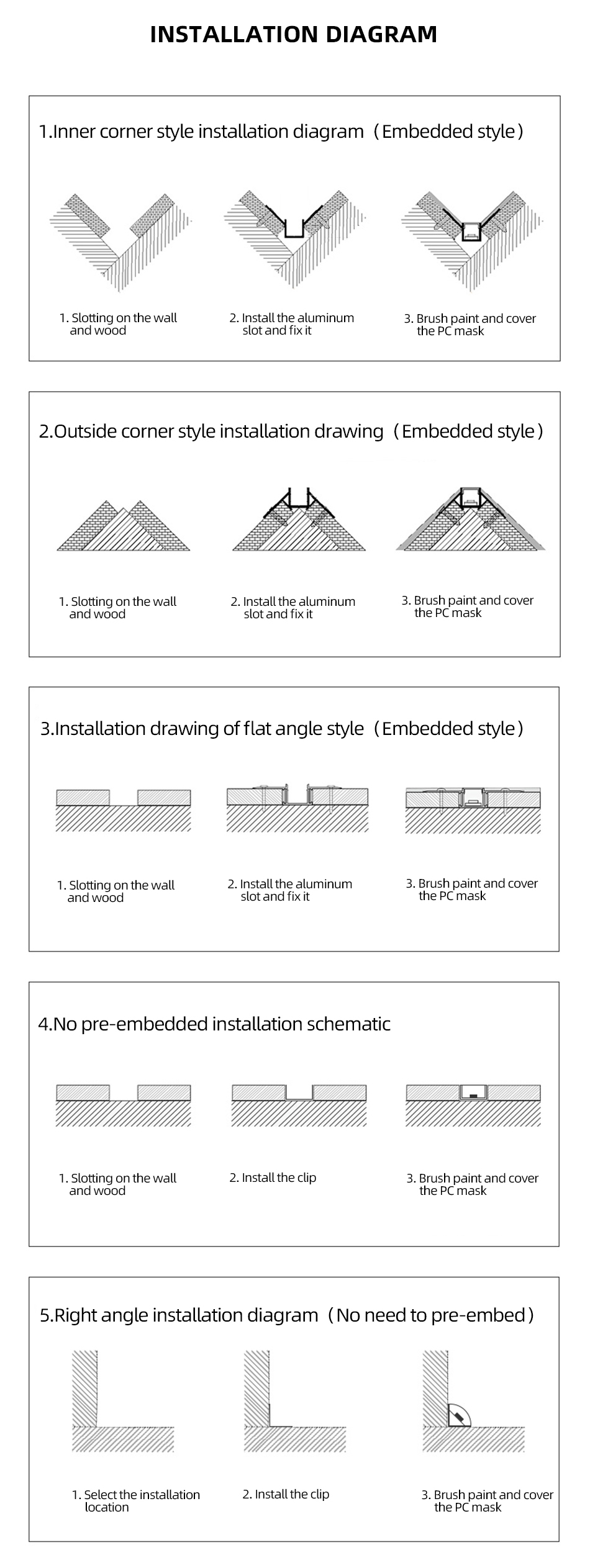 Custom Led Aluminum Profiles For Recessed Led Strip Lights, High ...