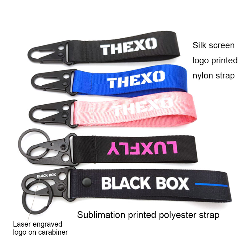 Keychain Custom Wristlet Long Webbing Strap Keychain, High Quality ...