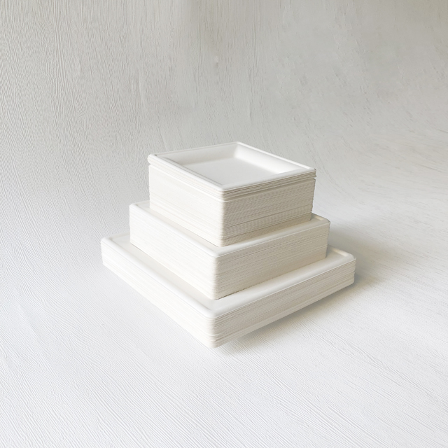 16cm Square Bagasse Plate Sugarcane Serving Plate, High Quality 16cm ...