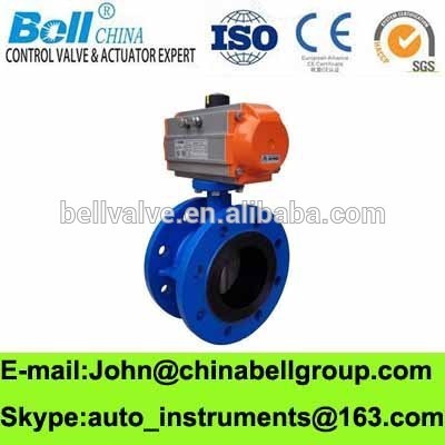 Flanged Pneumatic Butterfly Valve Dn800, High Quality Flanged Pneumatic ...