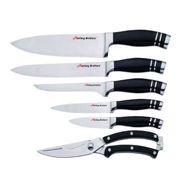 6-pieces Kitchen Knife Set With Abs Forged Handle, Stainless Steel End ...