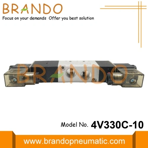 24 Volt 4V330C-10 Pneumatic Solenoid Valve 5/3 Way China Manufacturers ...