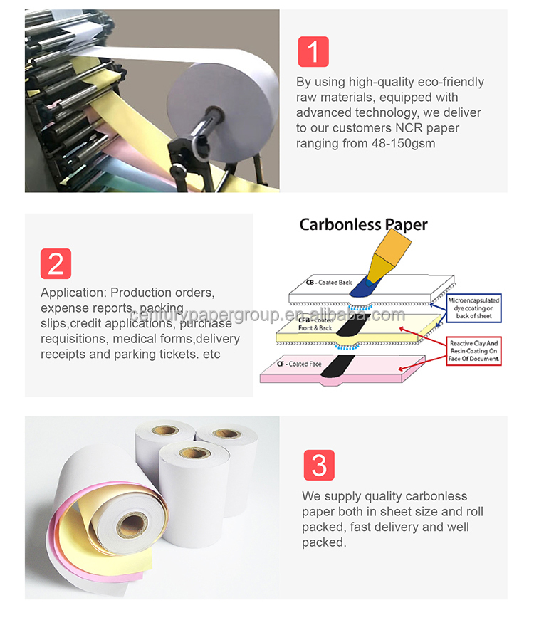 3-ply Ncr Paper/carbonless Paper For Sale, High Quality 3-ply Ncr Paper ...