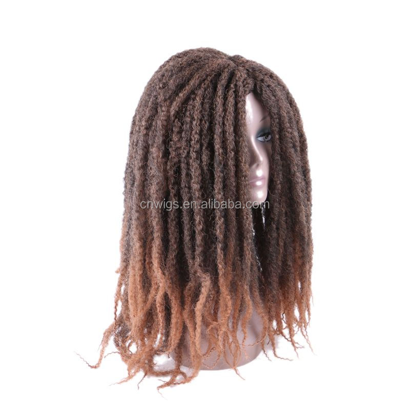 Synthetic Wig Luxury Marley Braids Dreadlock Afro Kinky Curly For Women ...