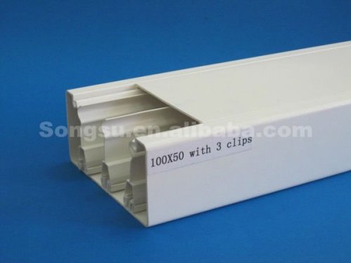 Pvc Clip Trunking 3 Clips 100*50mm, High Quality Pvc Clip Trunking 3 ...