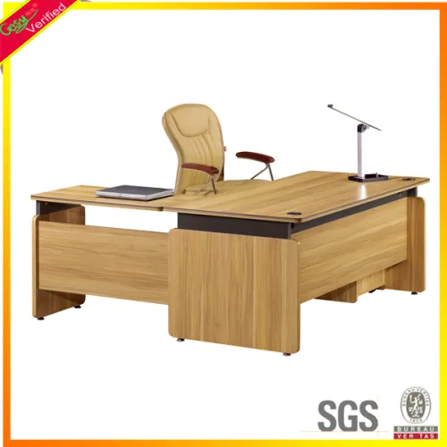 Melamine Office Furniture Manager Desk With Return Desk, High Quality ...