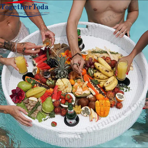 Hand Woven Cane Floating Tray For Swimming Pools, High Quality Hand ...