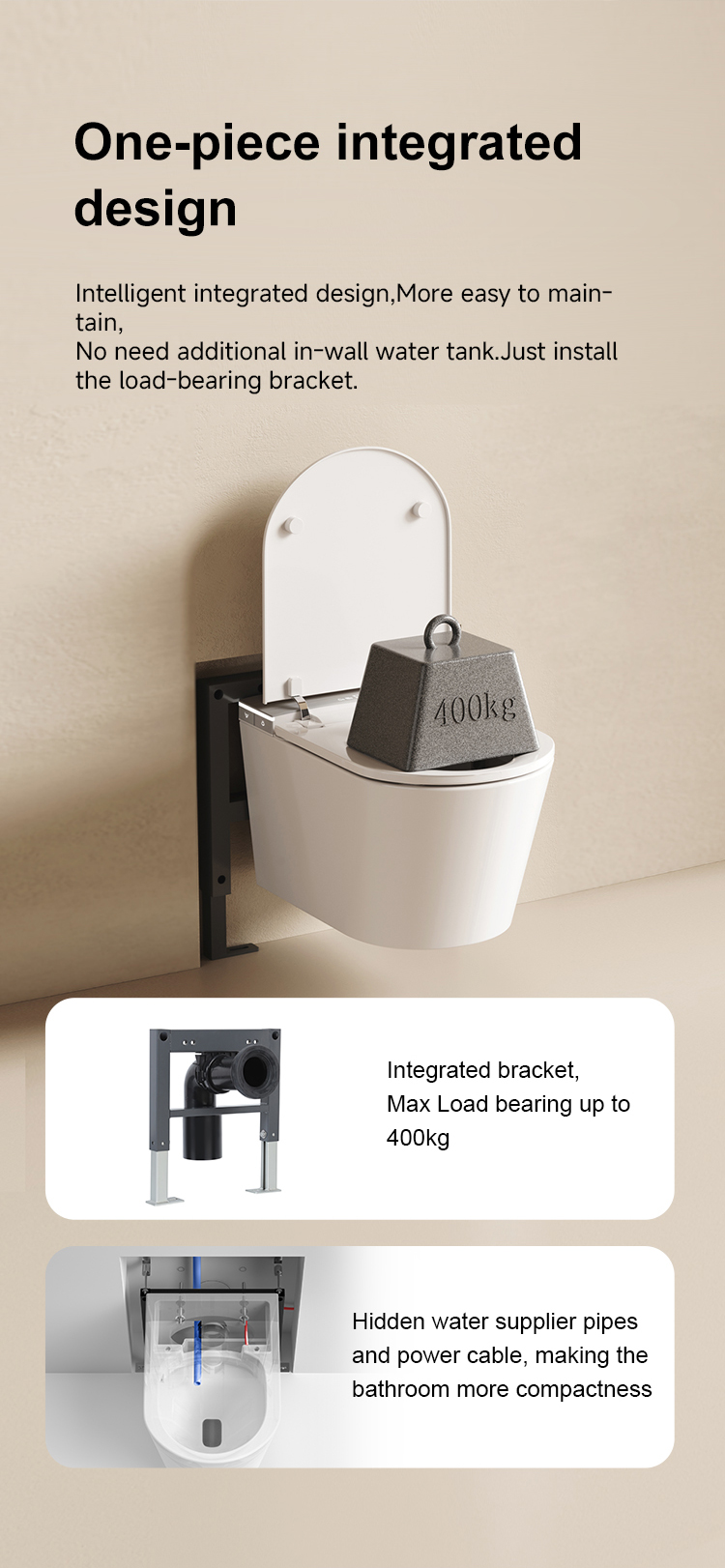 Modern Smart Wall-hung Toilet With Easy Cleaning Design, High Quality ...