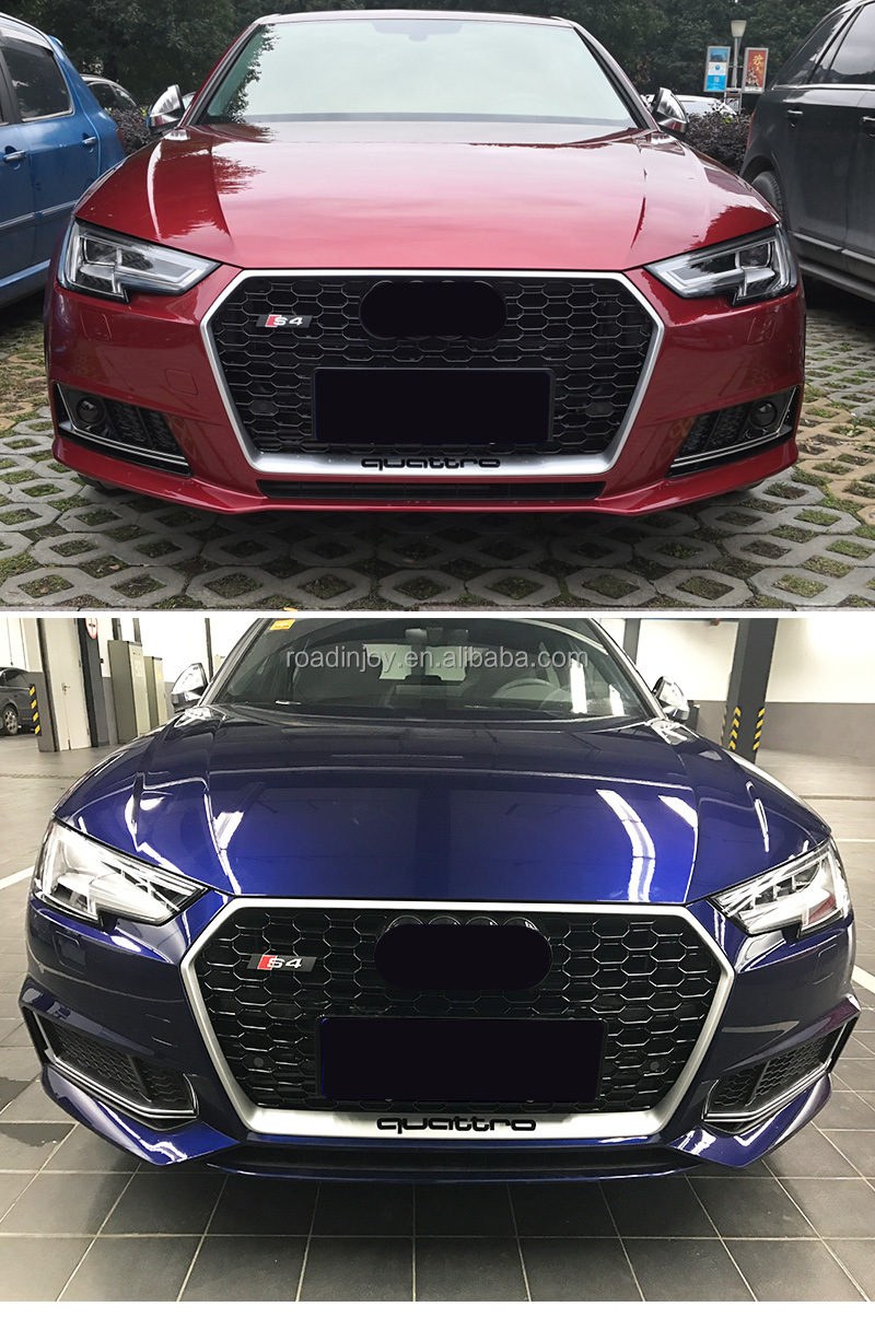 Rs4 Style Honeycomb Front Grill For Audi A4/s4 B9 2017-2019, High ...