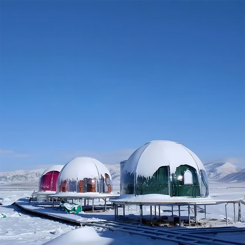 Aluminum Dome House With Movable Sun Room And Glass Bubble, High ...