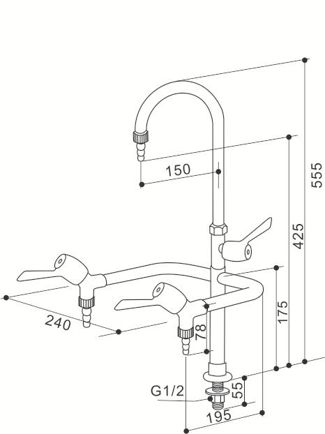Laboratory Tap Triple Outlet Faucet, High Quality Laboratory Tap Triple ...