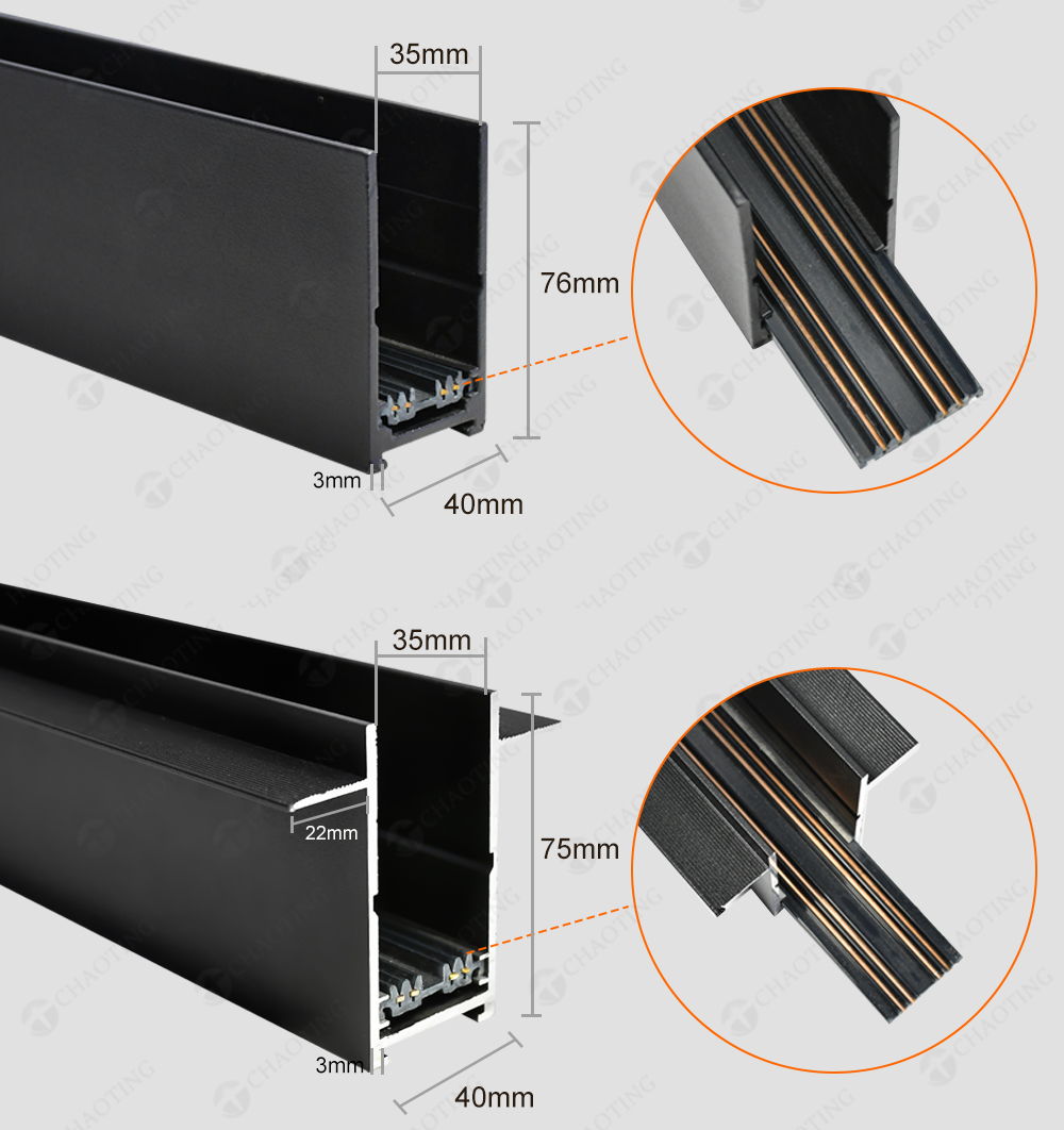 Magnetic Linear Rail Spot Light System With Led Module, High Quality ...