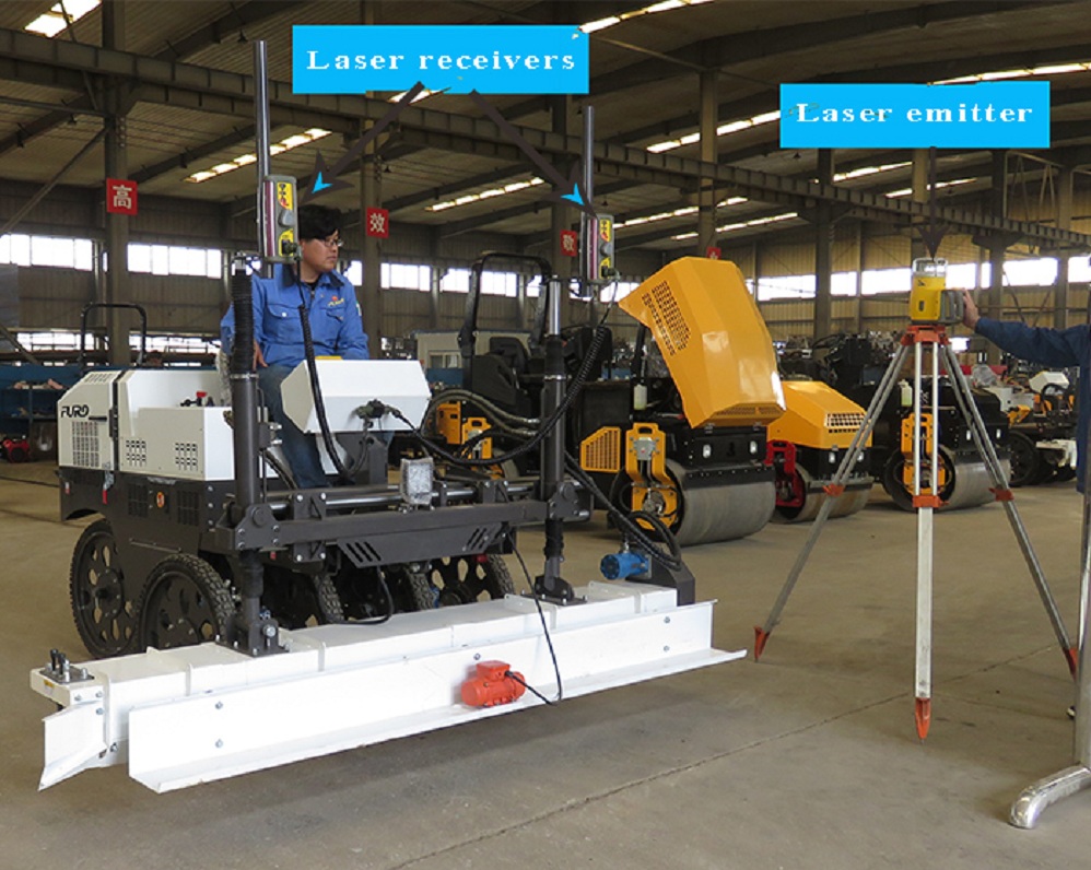 3D Ride-on Laser Guided Concrete Screed