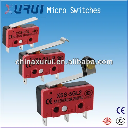 Fax Telephone Switch / Mini Micro Switches 3a 250vac / Roller Lever ...