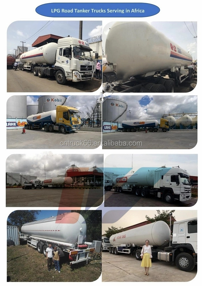 Large Lpg Bullet Tank Trailer Haulage 30tons Propane Gas Tanker Truck ...